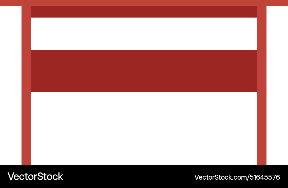 Minimalist red ladder graphic design isolated Vector Image