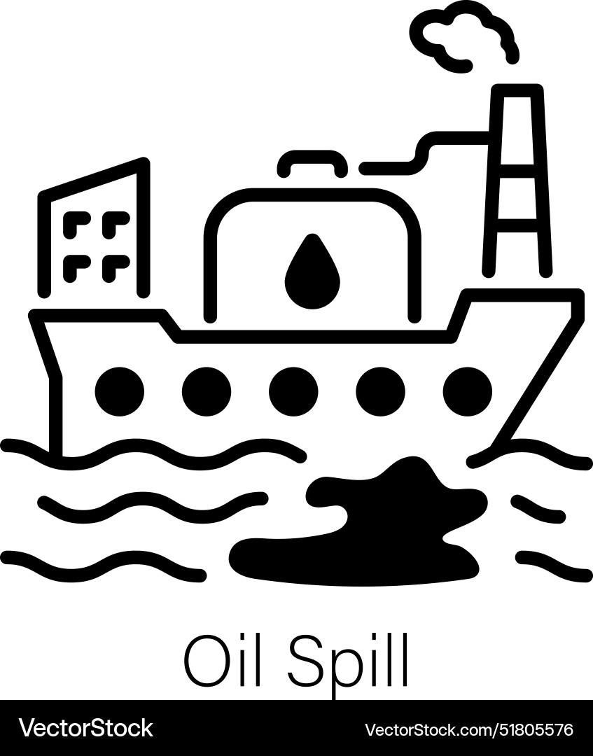 Oil spill Royalty Free Vector Image - VectorStock