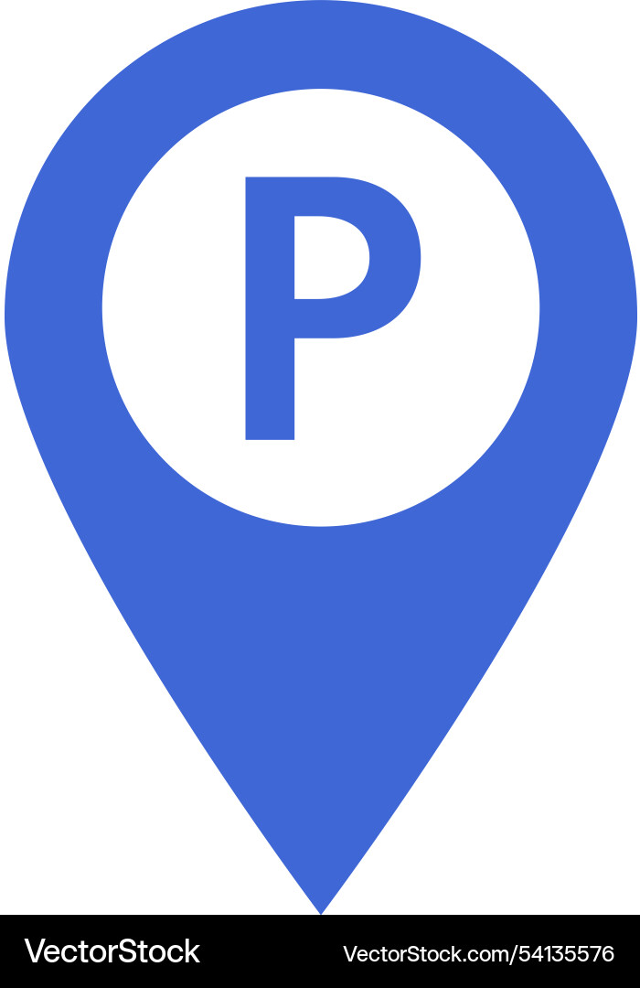 Parking pin parking space - icon Royalty Free Vector Image
