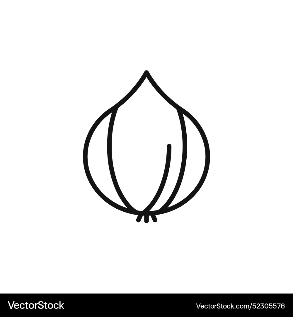 Shallots icon outline collection in black Vector Image