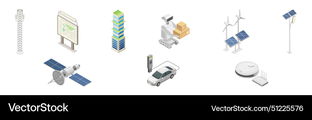 Smart city and future cityscape infrastructure Vector Image