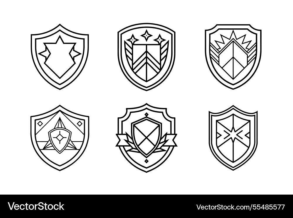 Artistic emblems ornament elements for branding Vector Image