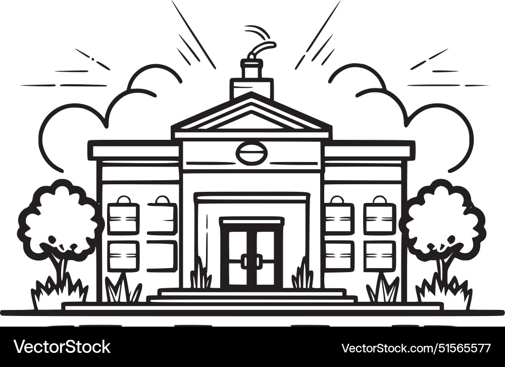 Back to school - minimalist and flat logo Vector Image