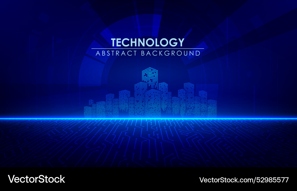 Building and city scene on night time digital Vector Image