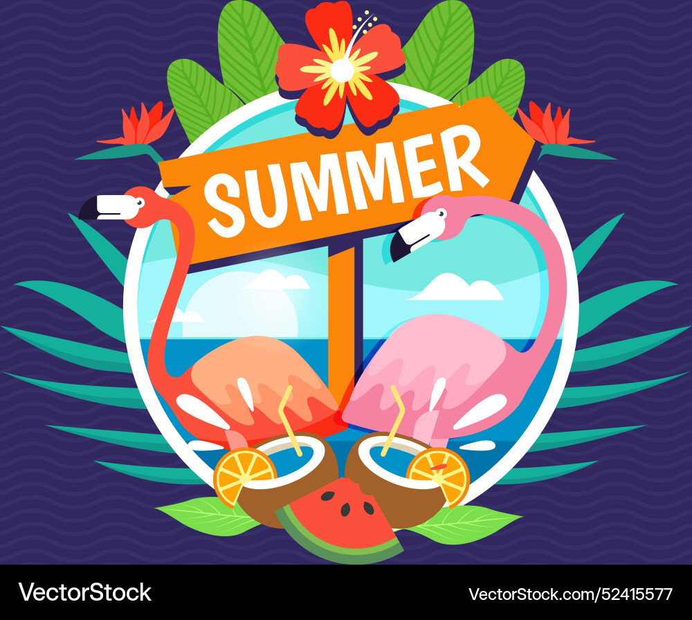 Colorful summer background Royalty Free Vector Image