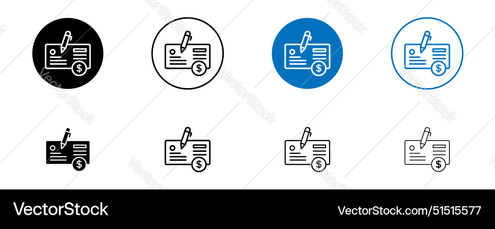 Money check icon Royalty Free Vector Image - VectorStock