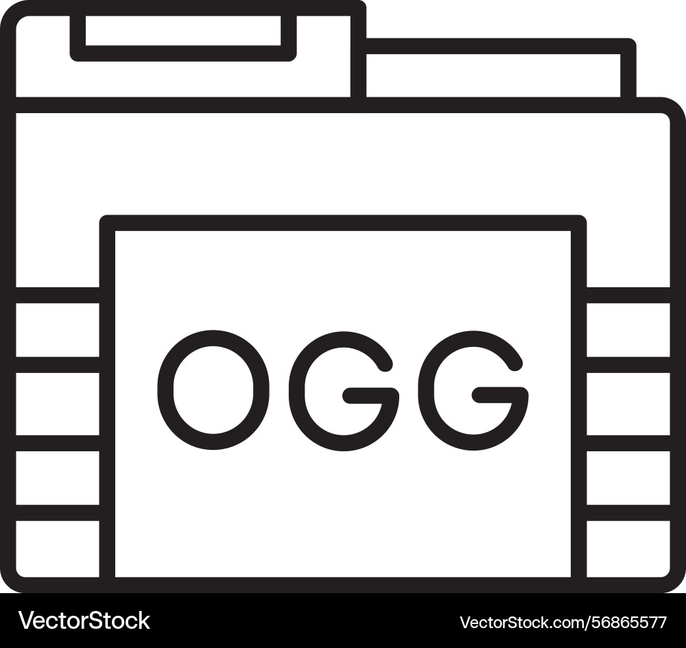 Ogg folder icon Royalty Free Vector Image - VectorStock