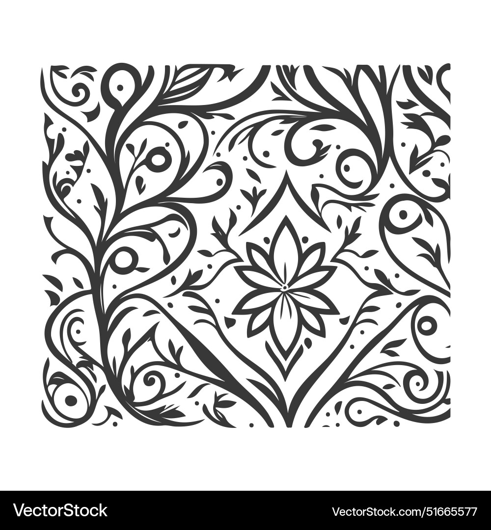 Ornament batik royal design grey Royalty Free Vector Image