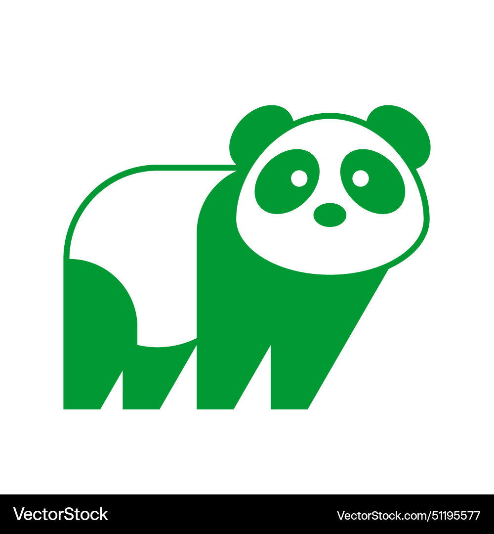 Panda logo Royalty Free Vector Image - VectorStock