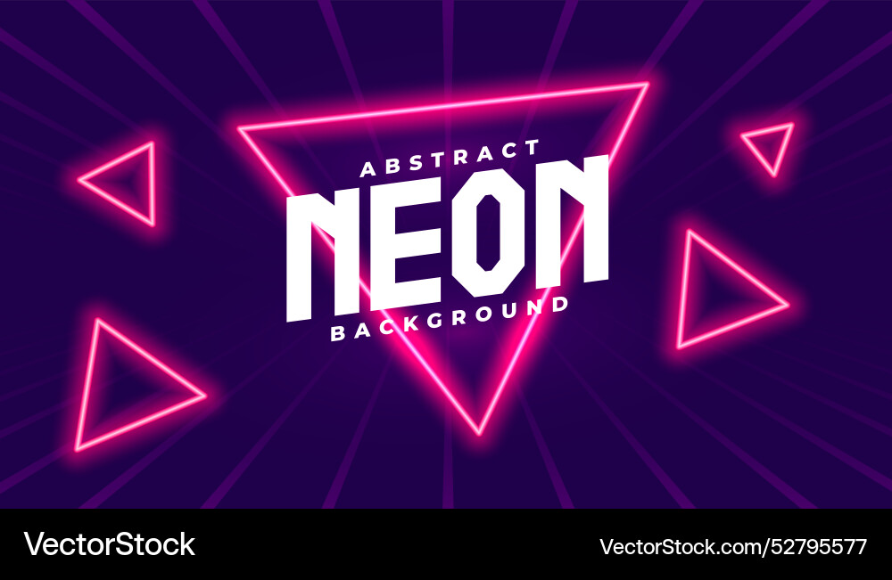 Retro style 80s abstract background with neon Vector Image