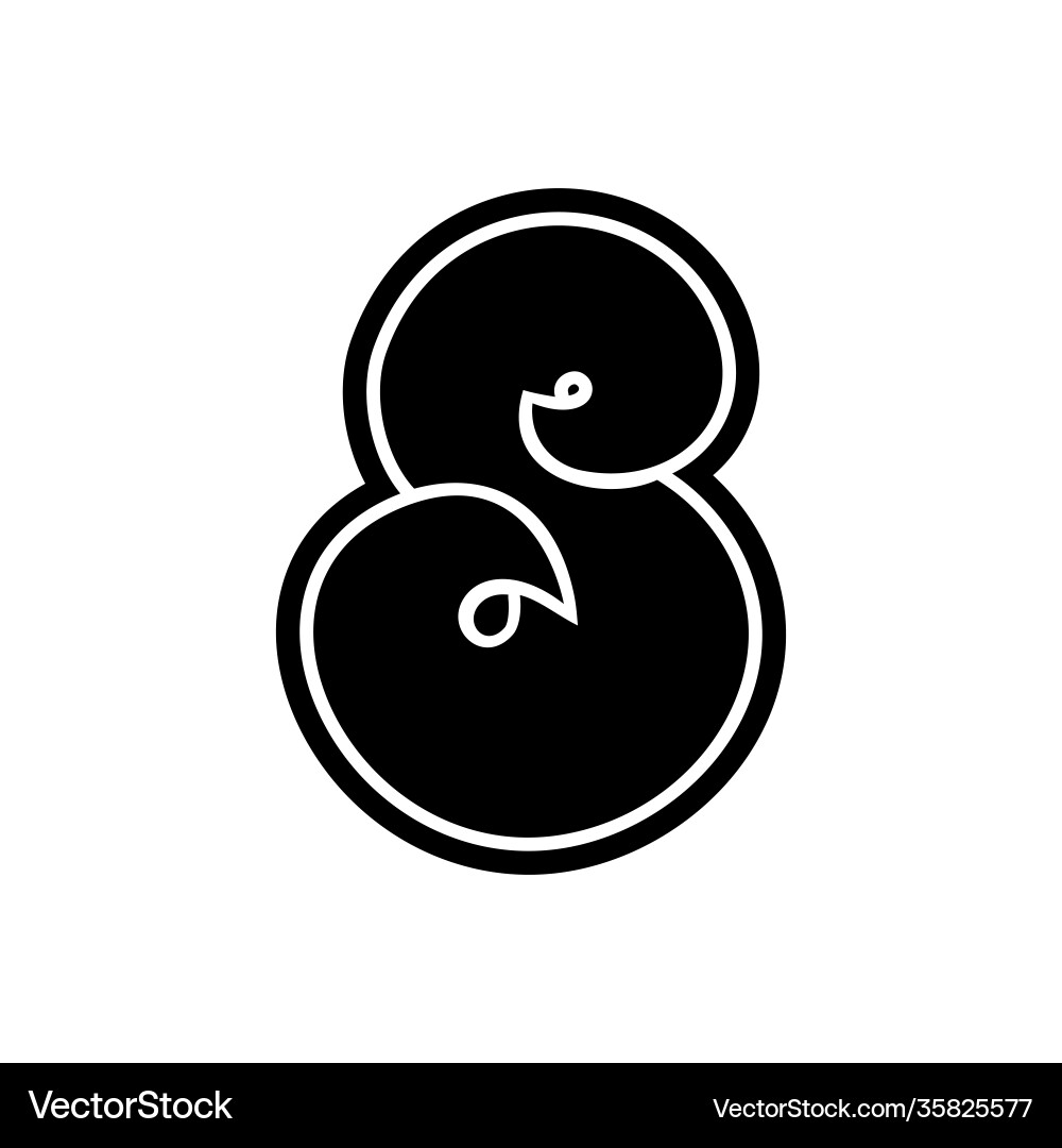 S letter font decorative hand drawn lettering Vector Image