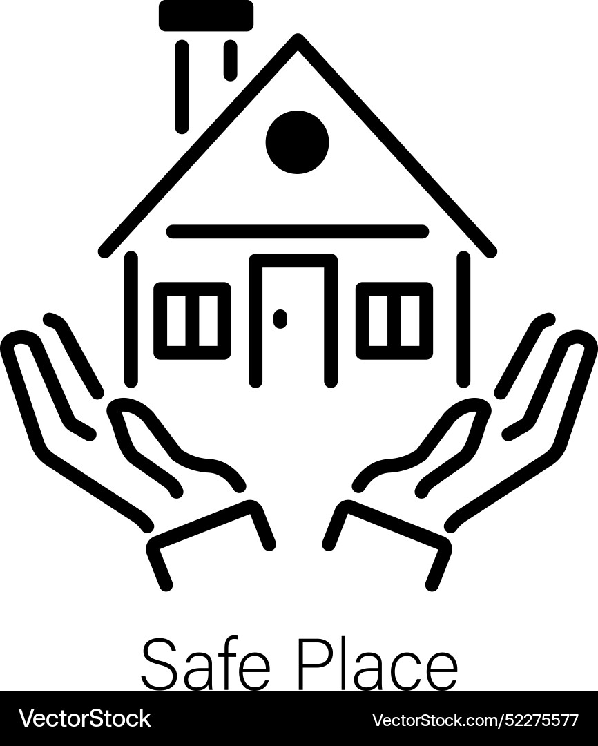 Safe place Royalty Free Vector Image - VectorStock