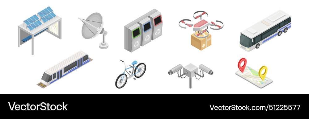 Smart city and future cityscape infrastructure Vector Image