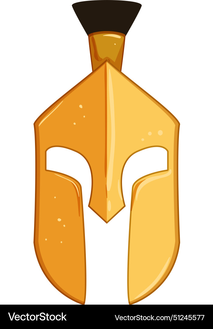 Sparta spartan helmet cartoon Royalty Free Vector Image