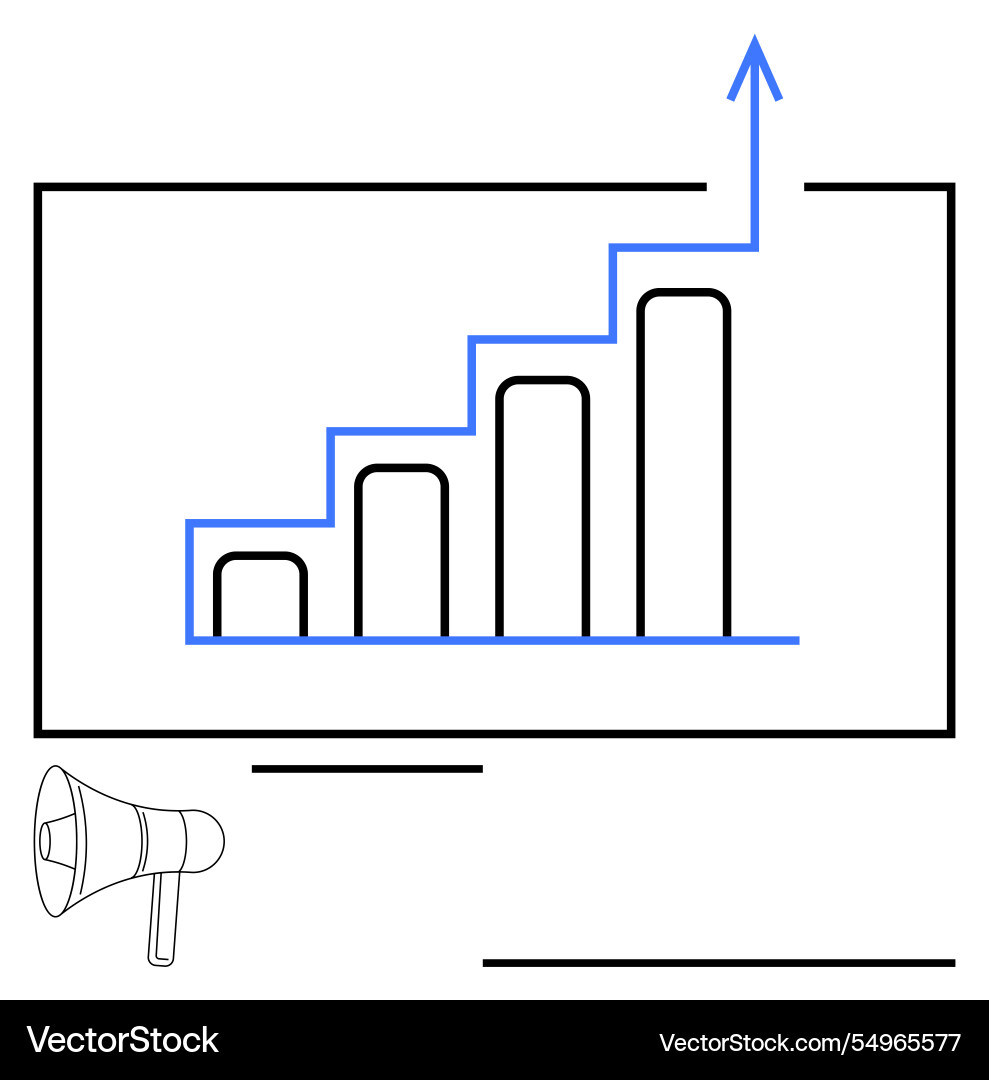 Wachstumsdiagramm mit Balkendiagramm nach oben Pfeil