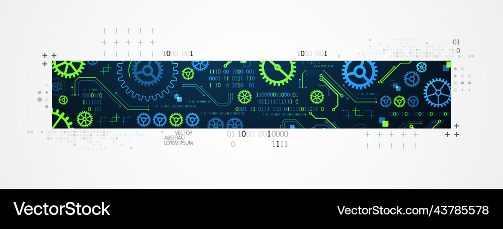 Abstract horizontal technology background Vector Image