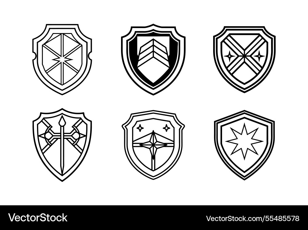 Artistic emblems ornament elements for branding Vector Image