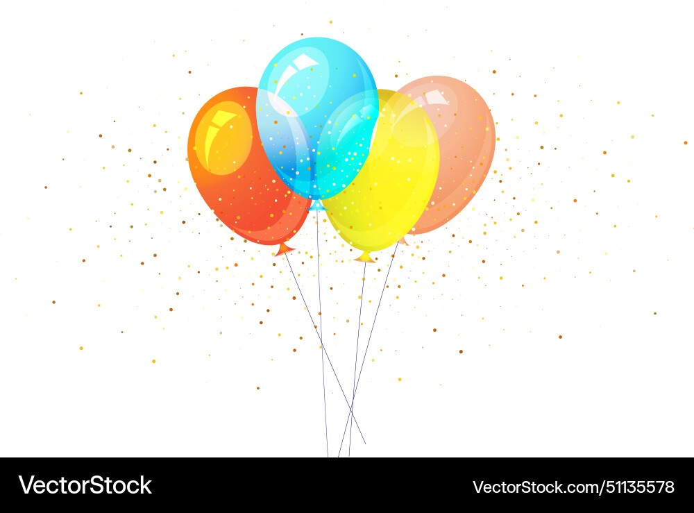 Colorful balloons Royalty Free Vector Image - VectorStock