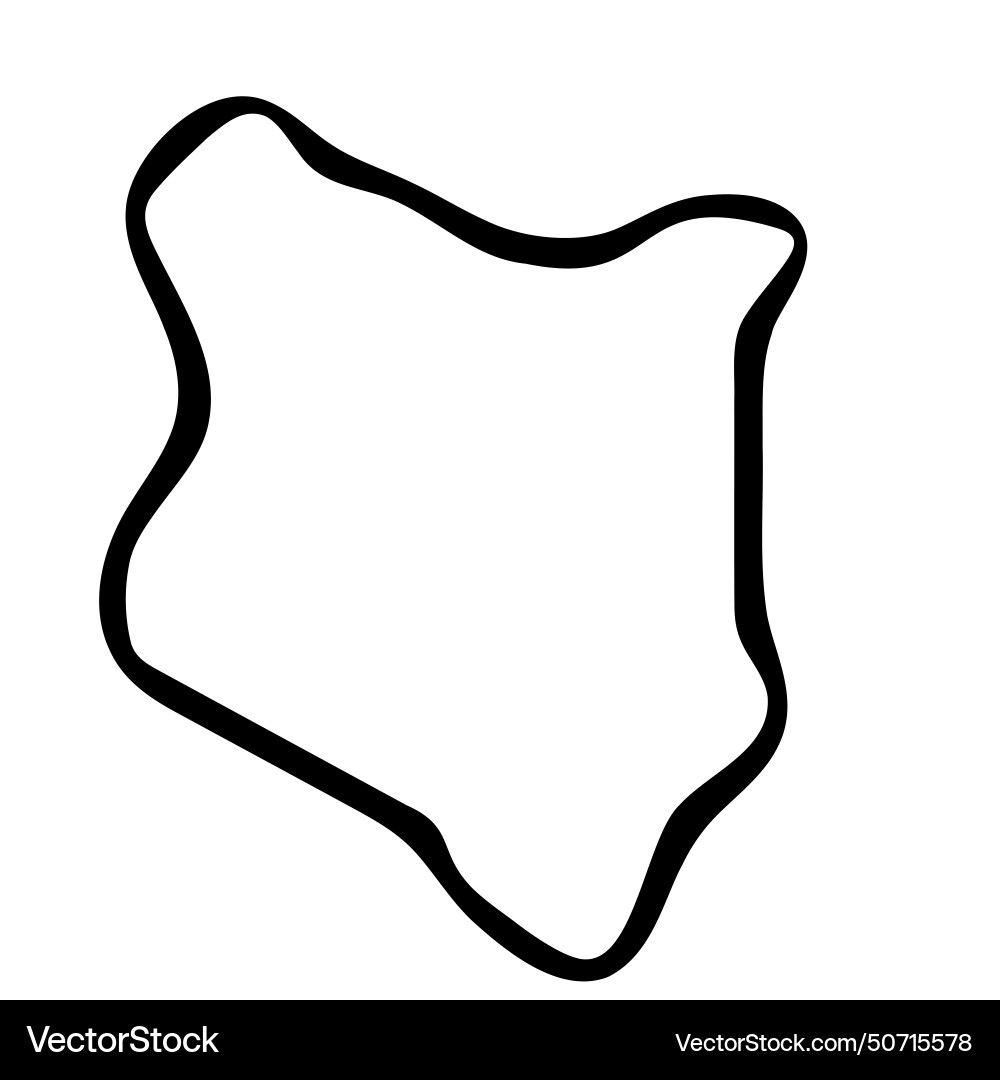 Kenya simplified map Royalty Free Vector Image
