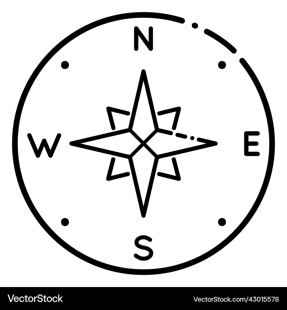 Navigation Compass Rose Cardinal Points Royalty Free Vector