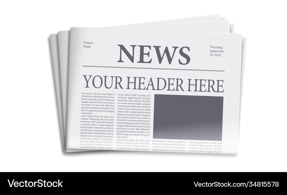Newspaper with copy space for your text Royalty Free Vector