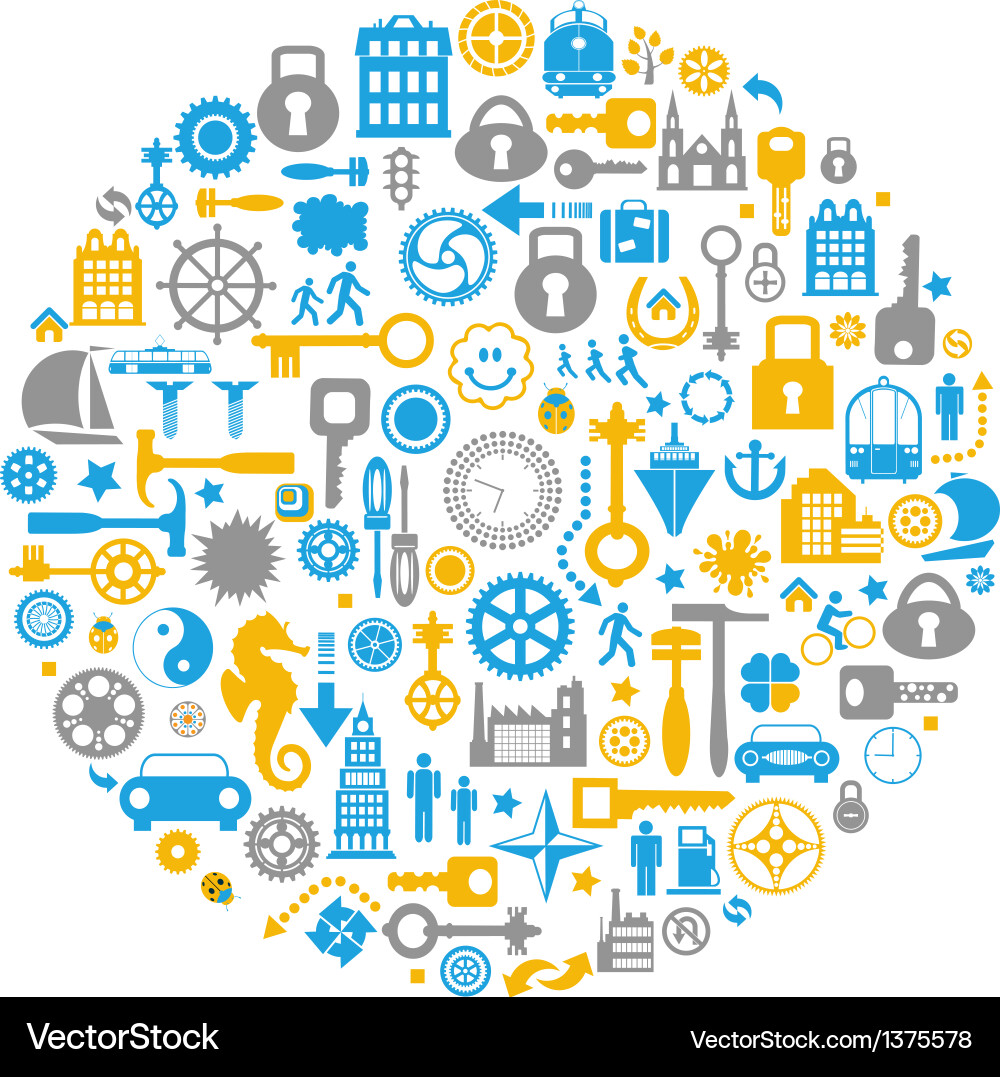 Objects on a white Royalty Free Vector Image - VectorStock