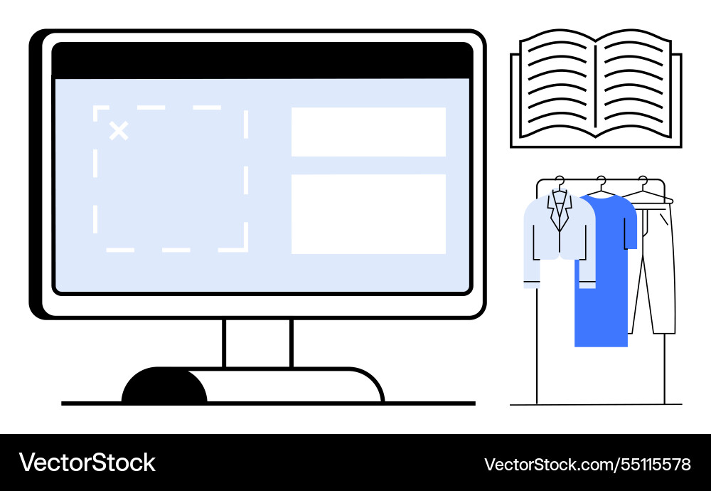 Online clothing store interface with product Vector Image