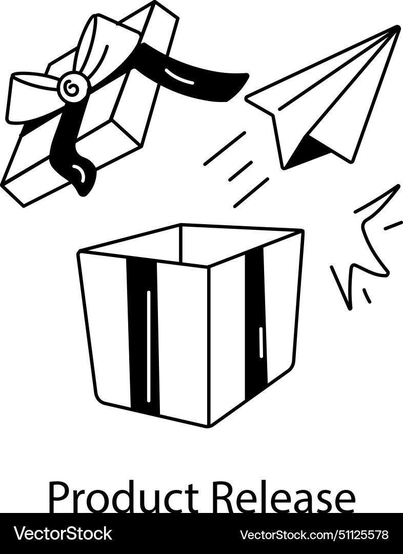 Product release Royalty Free Vector Image - VectorStock