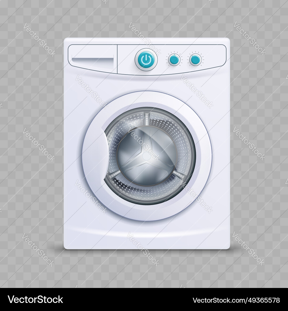 Realistic mockup of a washing machine Royalty Free Vector