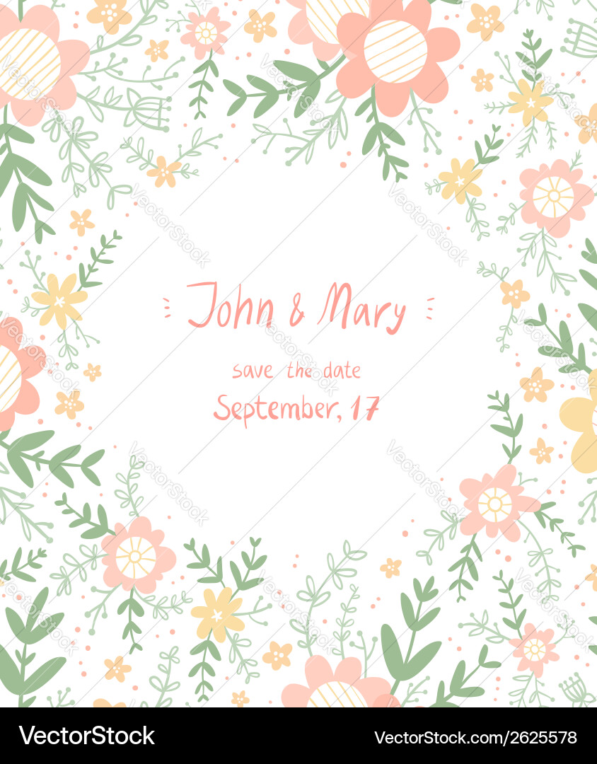 Wedding template Royalty Free Vector Image - VectorStock