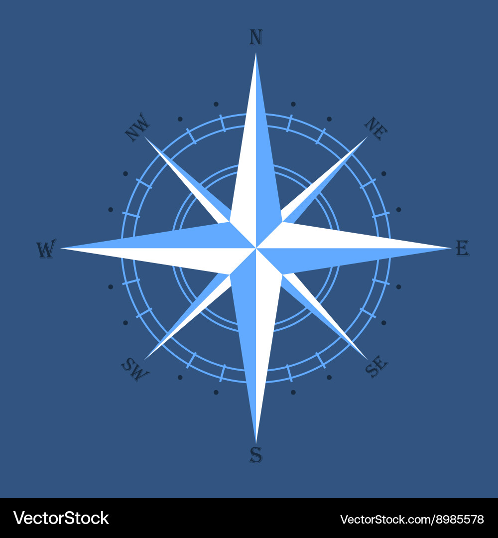 Wind rose compass Royalty Free Vector Image - VectorStock