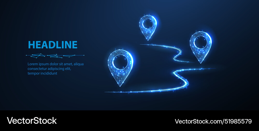 Abstract three pins isolated marker locate Vector Image