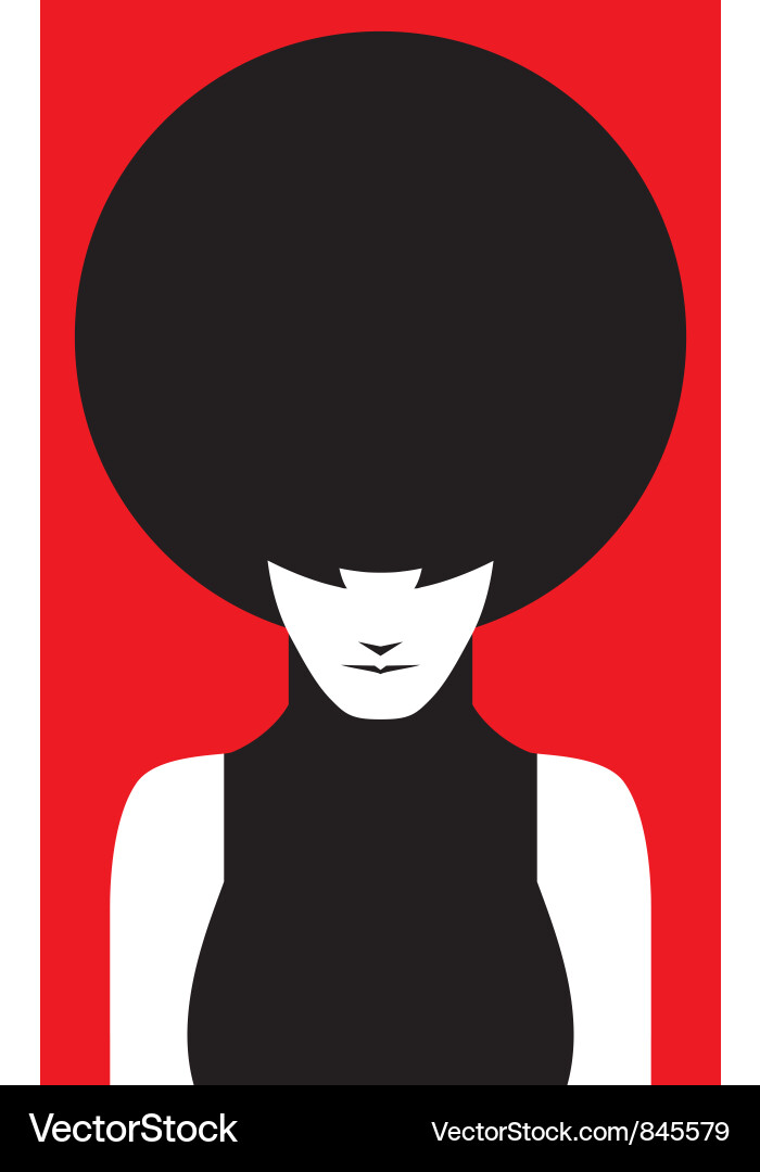 Afro lady Royalty Free Vector Image - VectorStock