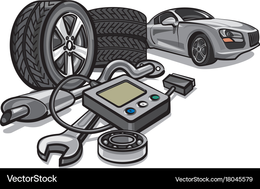 Automotive Repair & Maintenance Royalty Free Vector