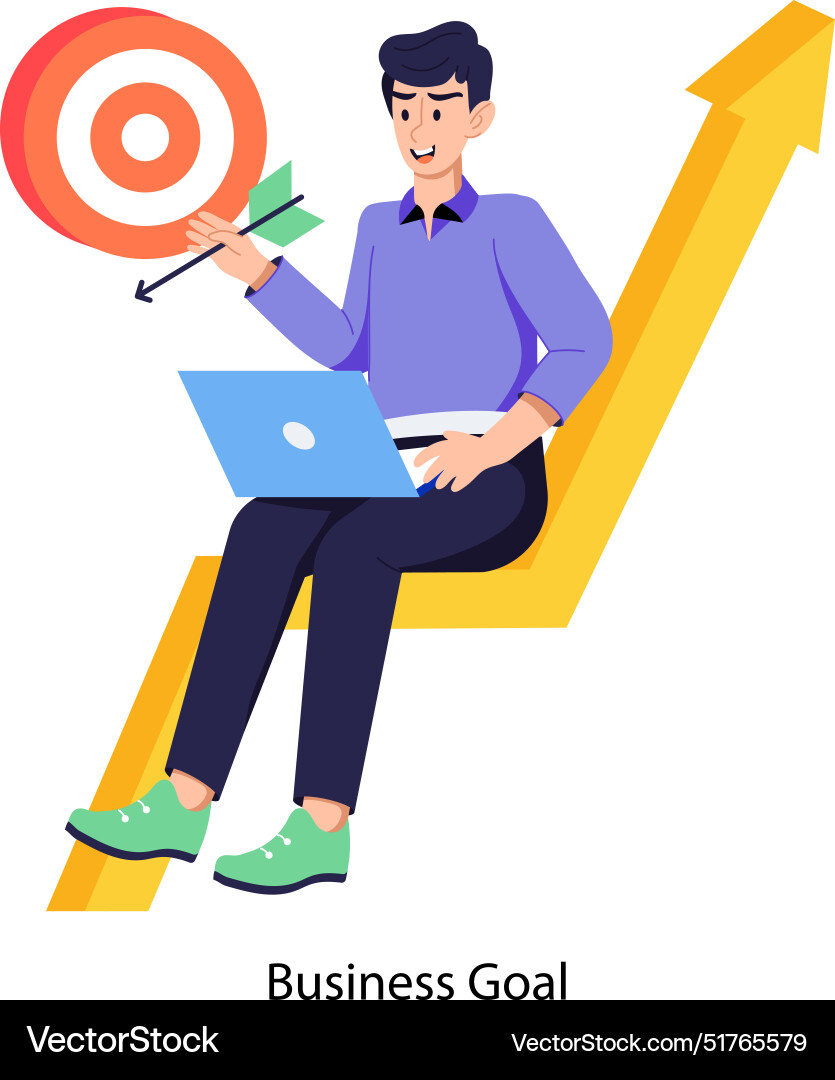 Business goal Royalty Free Vector Image - VectorStock