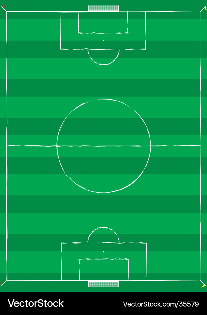 Football pitch Royalty Free Vector Image - VectorStock