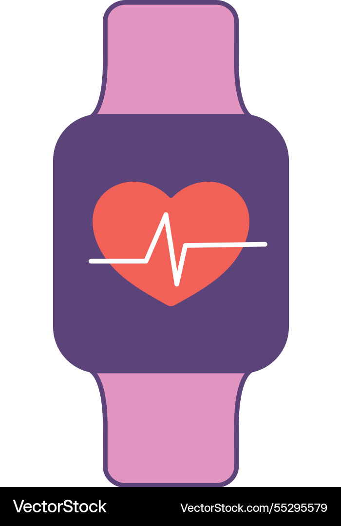 Heart rate monitor Royalty Free Vector Image - VectorStock