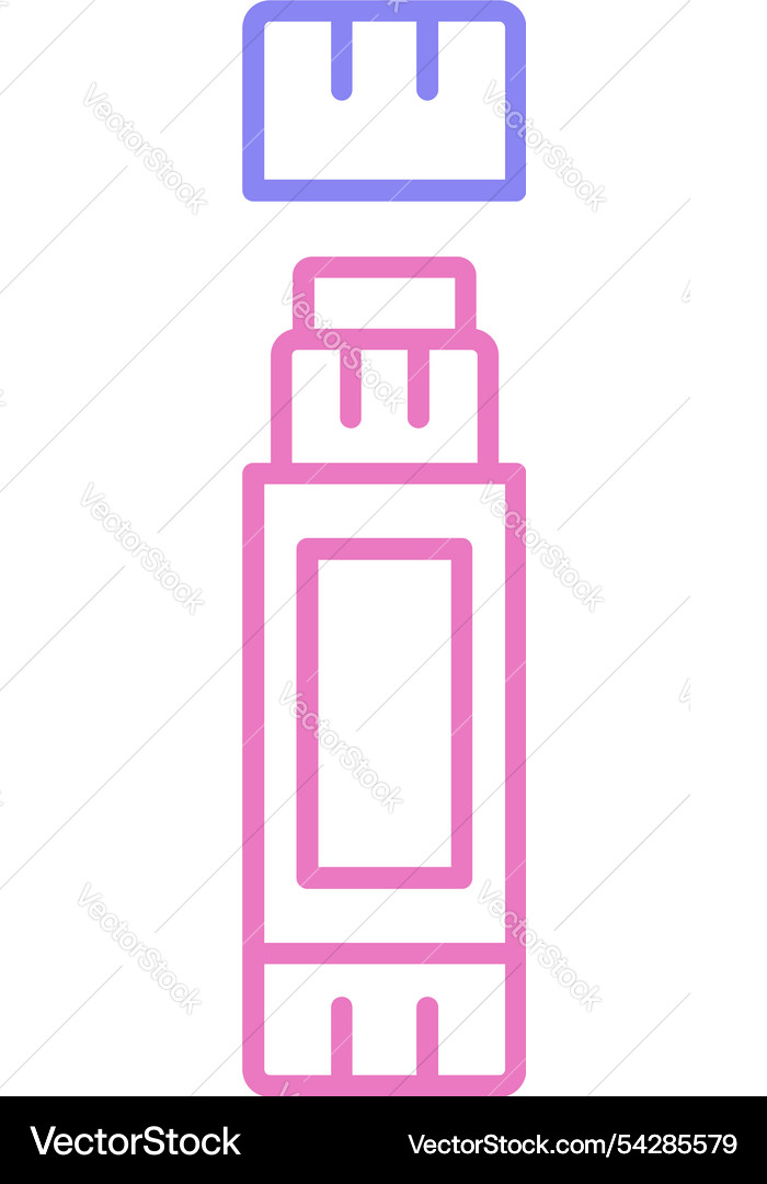 Klebestift Linie zwei Farbsymbol Lizenzfreies Vektorbild