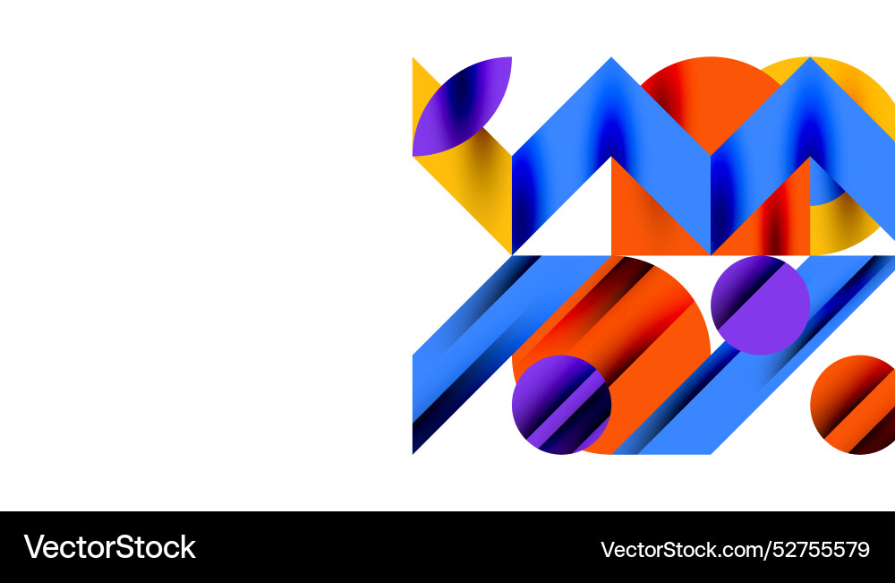 Neo memphis geometric pattern with circles Vector Image