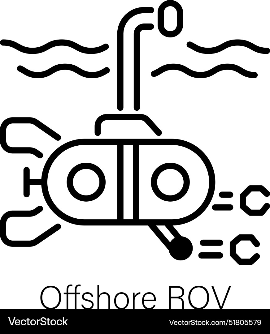 Offshore rov Royalty Free Vector Image - VectorStock