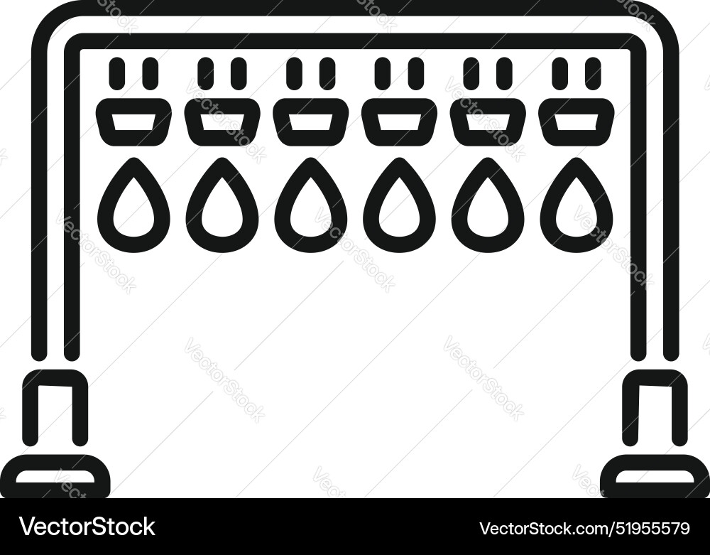 Smart farm drip irrigation system icon Royalty Free Vector