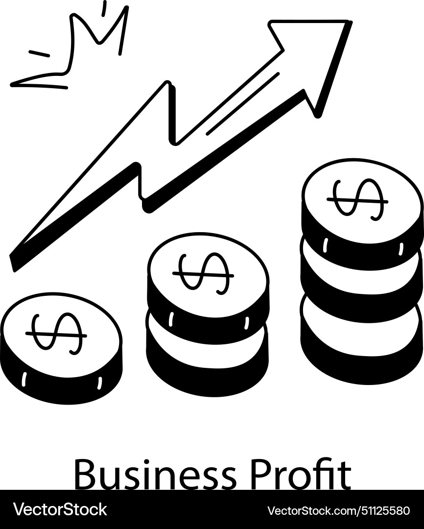 Business profit Royalty Free Vector Image - VectorStock