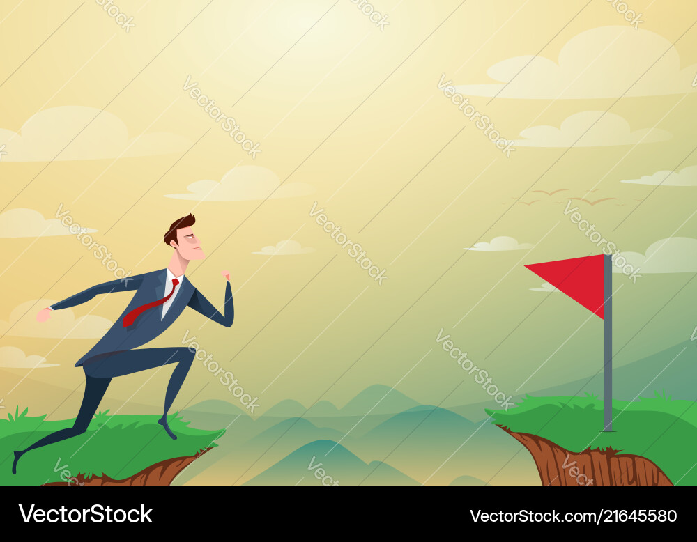 Businessman Overcoming Challenges Royalty Free Vector Image