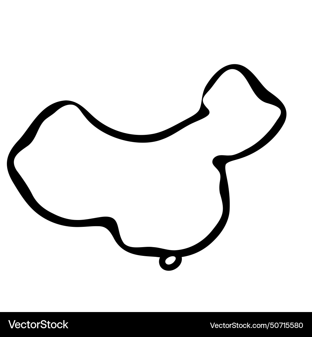 China simplified map Royalty Free Vector Image