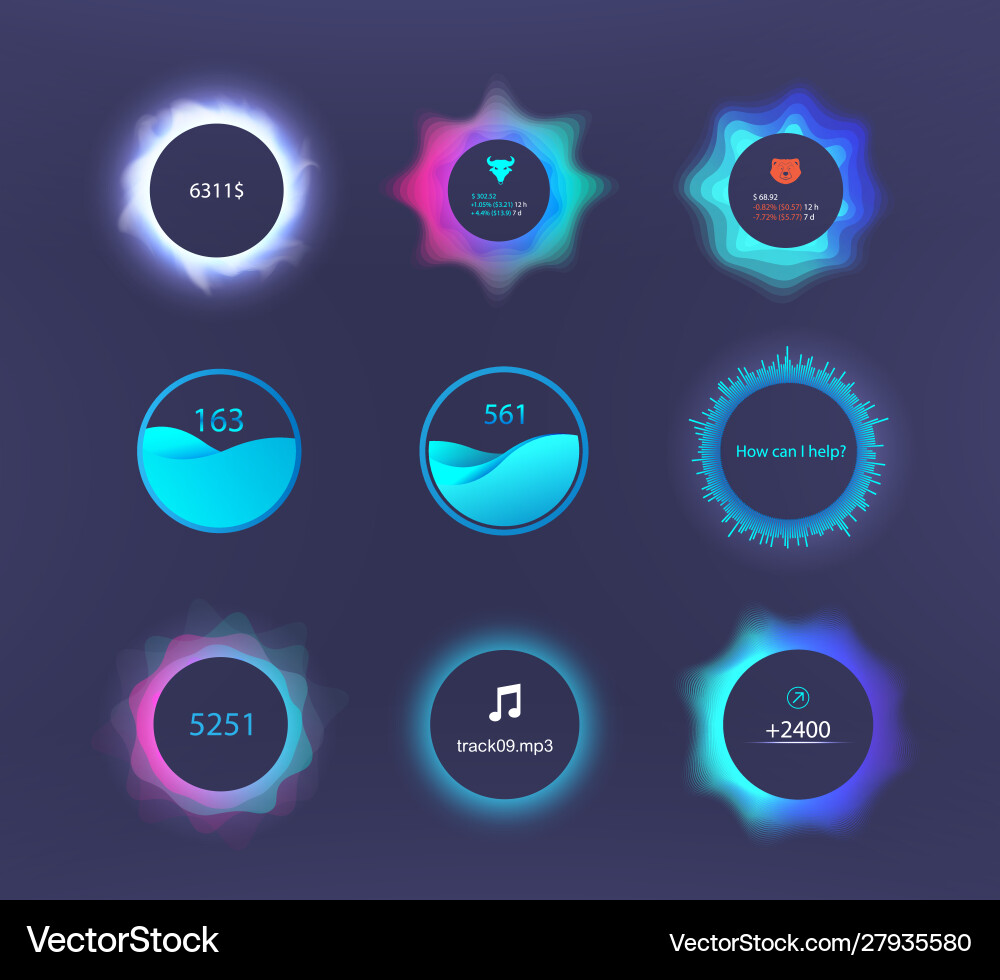Circle interface bar Royalty Free Vector Image