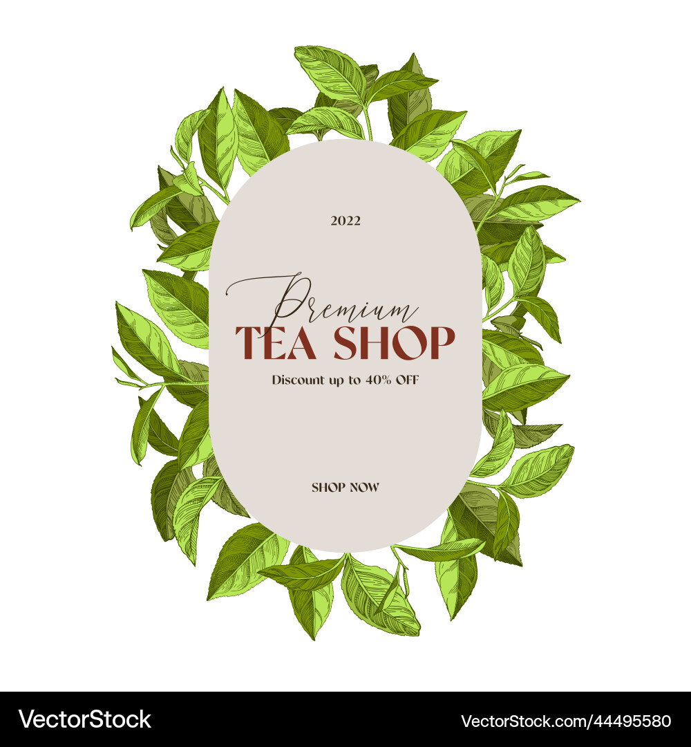 For tea shop Royalty Free Vector Image - VectorStock