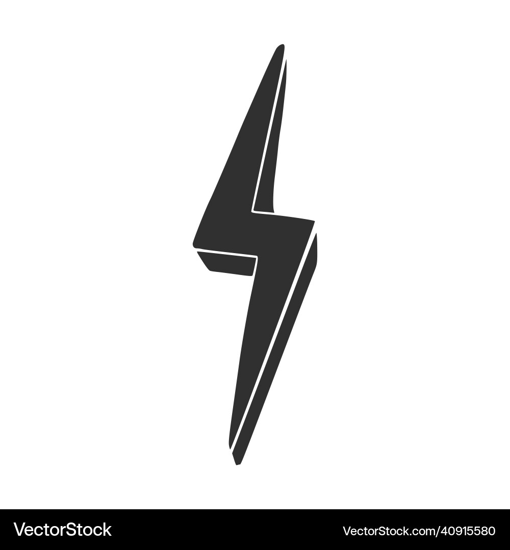 Hand drawn electric lightening element Royalty Free Vector