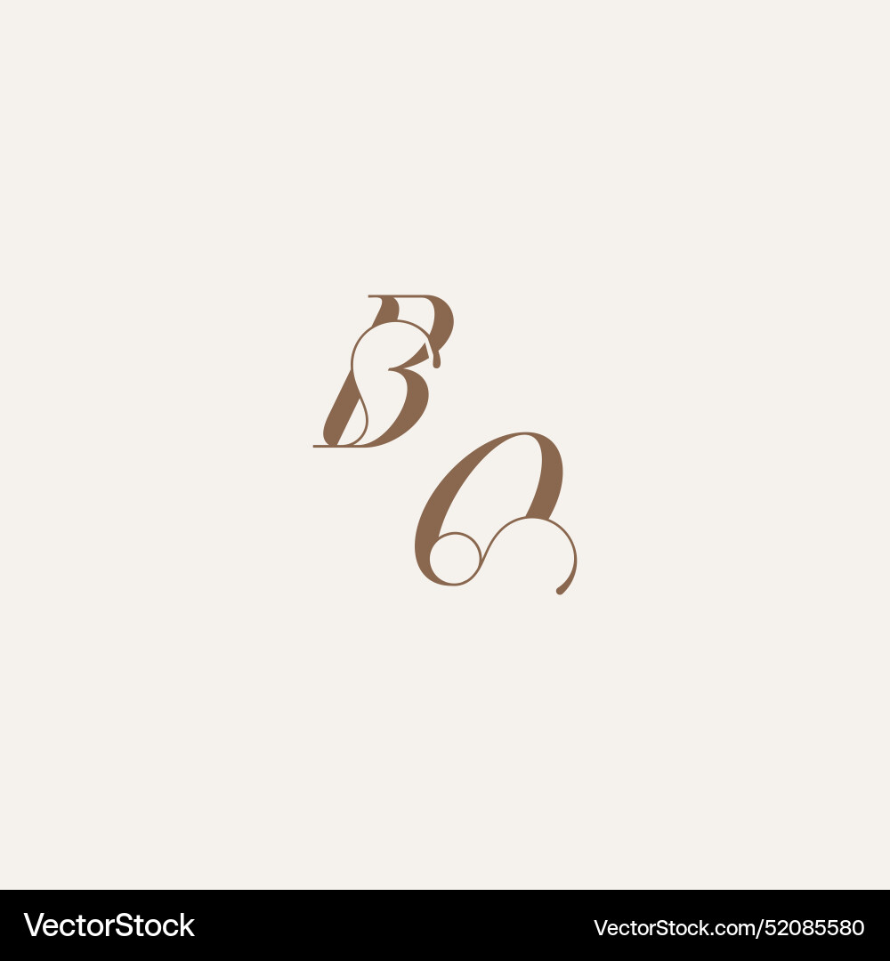 Initial monogram logo wedding concept design Vector Image