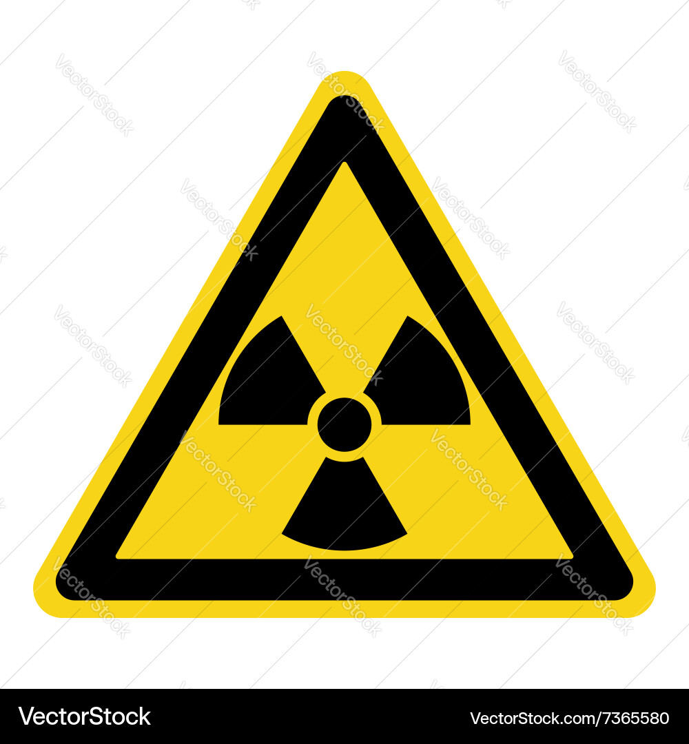Radiation sign yellow Royalty Free Vector Image
