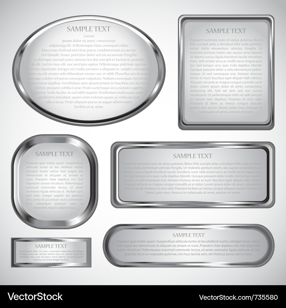 Silver label Royalty Free Vector Image - VectorStock